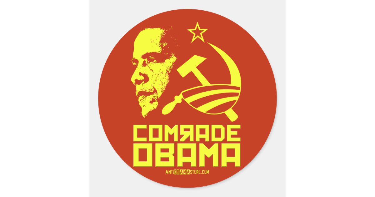 Comrade Obama Classic Round Sticker | Zazzle