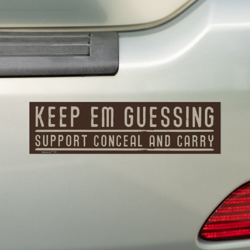 Conceal & Carry Bumper Sticker | Zazzle