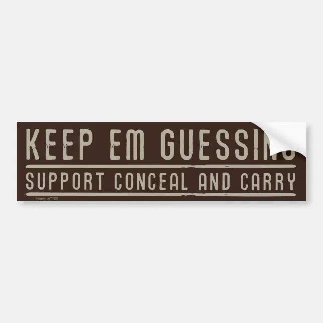 Conceal & Carry Bumper Sticker | Zazzle