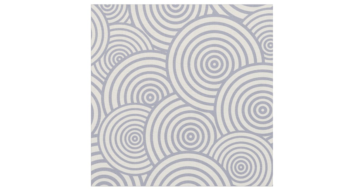 Concentric Circle Pattern Neutral Geometric Repeat Fabric | Zazzle