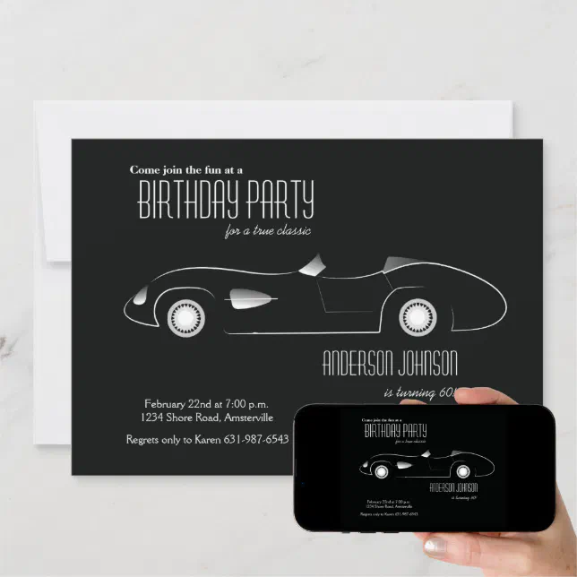Concept Car Invitation | Zazzle