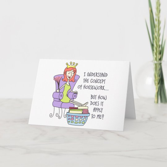 Concept of Housework Card | Zazzle.com
