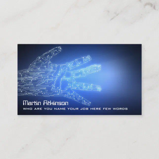 conceptual data technology business card | Zazzle
