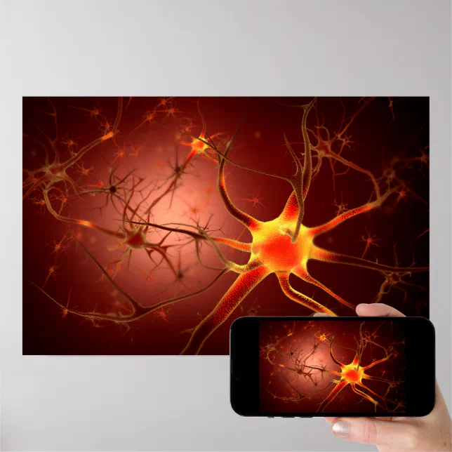 Conceptual Image Of Neuron 1 Poster | Zazzle