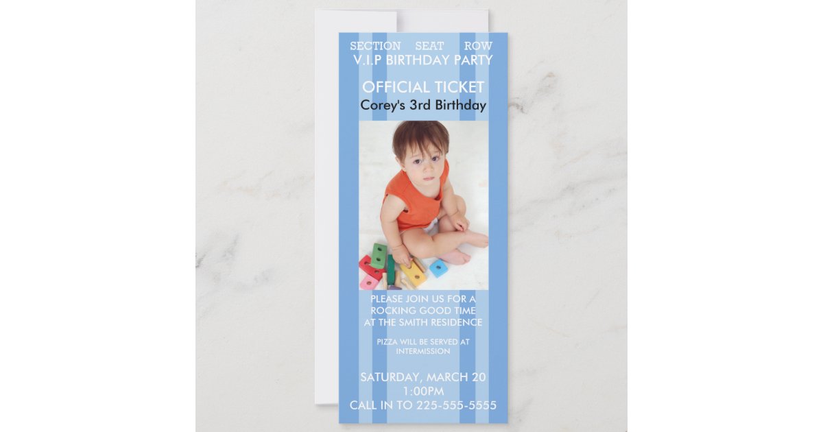 Concert Birthday Invitation | Zazzle
