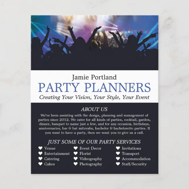 Concert Crowd, Party Event Planner Advertising Flyer | Zazzle