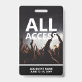 Concert Event All Access Pass Personalized Badge | Zazzle