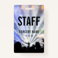 Concert Event Convention Custom Name Staff Badge | Zazzle