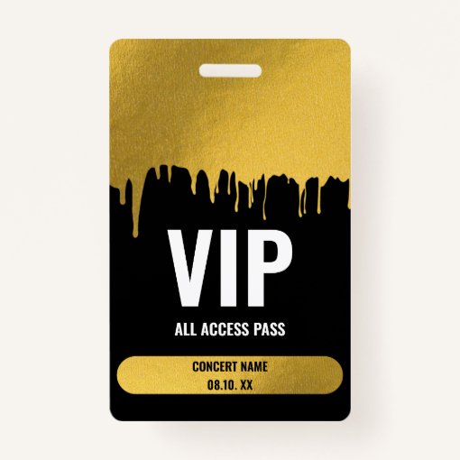 Concert Festival VIP All Access Custom Name Badge | Zazzle