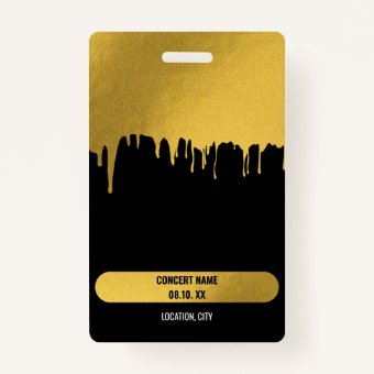 Concert Festival VIP All Access Custom Name Badge | Zazzle