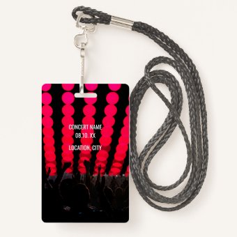 Concert Festival VIP All Access Custom Name Badge | Zazzle
