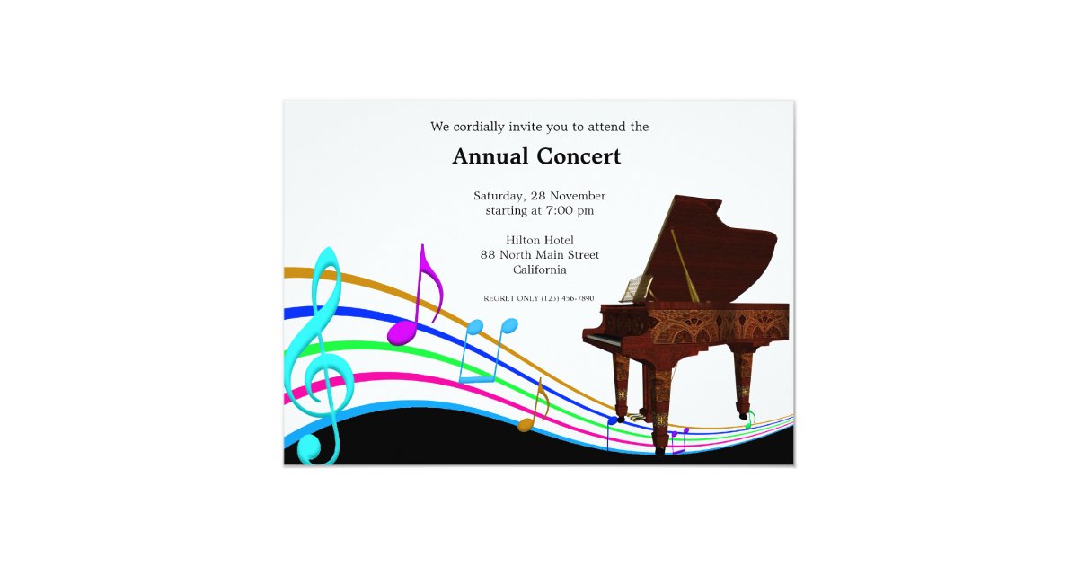 Concert Music Invitation | Zazzle.com