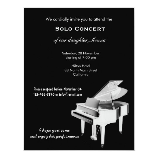 Concert Music Invitation | Zazzle.com