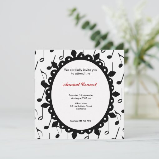 Concert Music Invitation | Zazzle