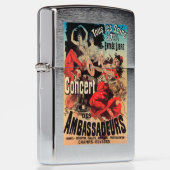 Concert Poster on Avenue de Champs-Elysees Zippo Lighter | Zazzle