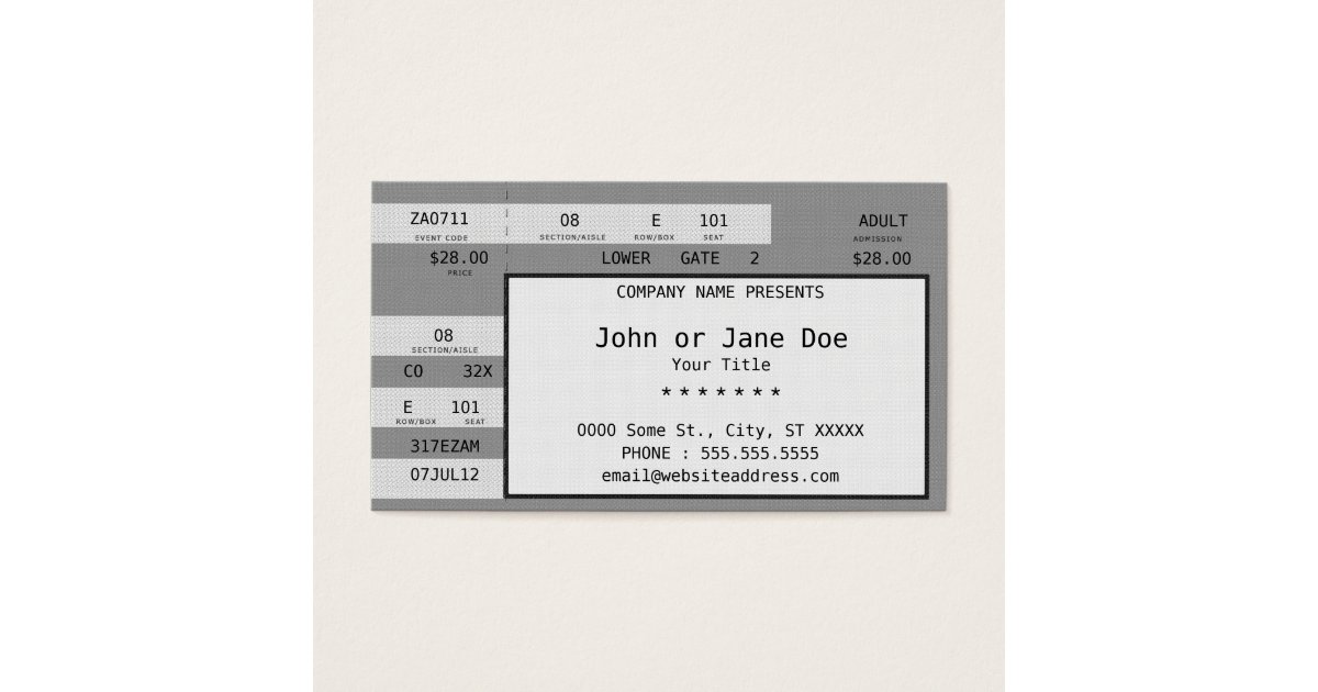 concert ticket | Zazzle.com