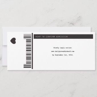 Concert Ticket Invitation Black White and Gray | Zazzle