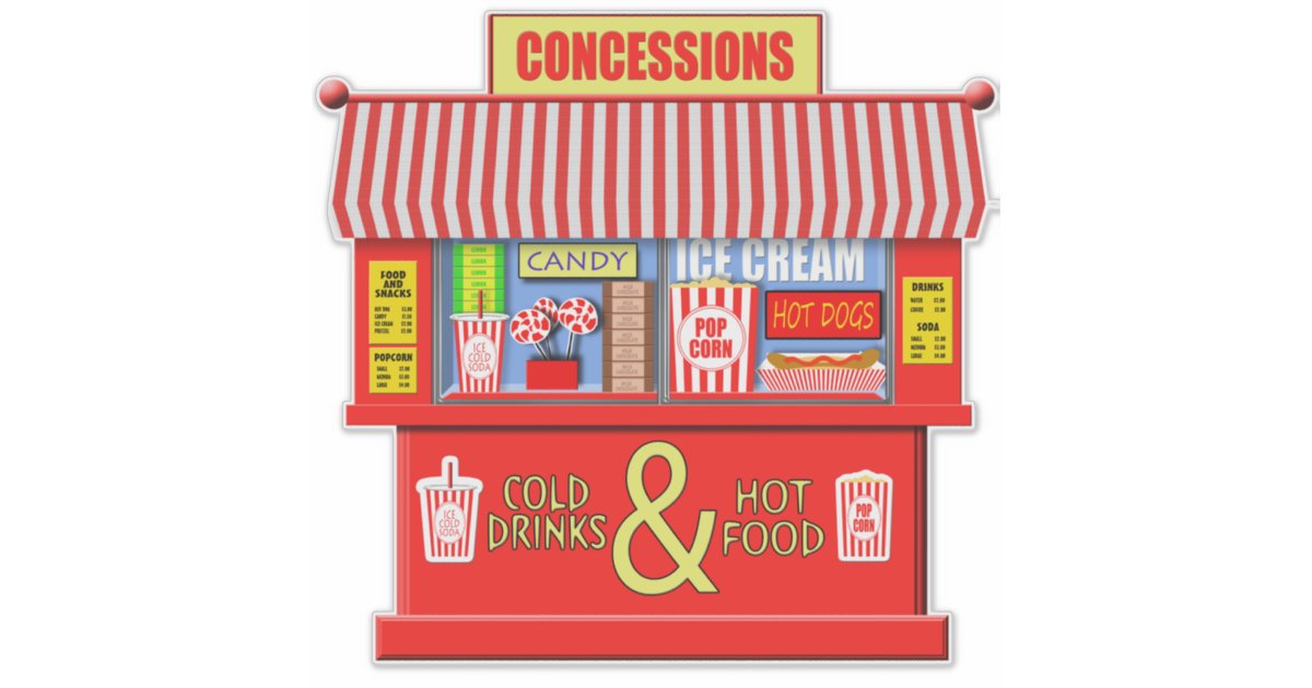 Concessions Stand Sticker | Zazzle
