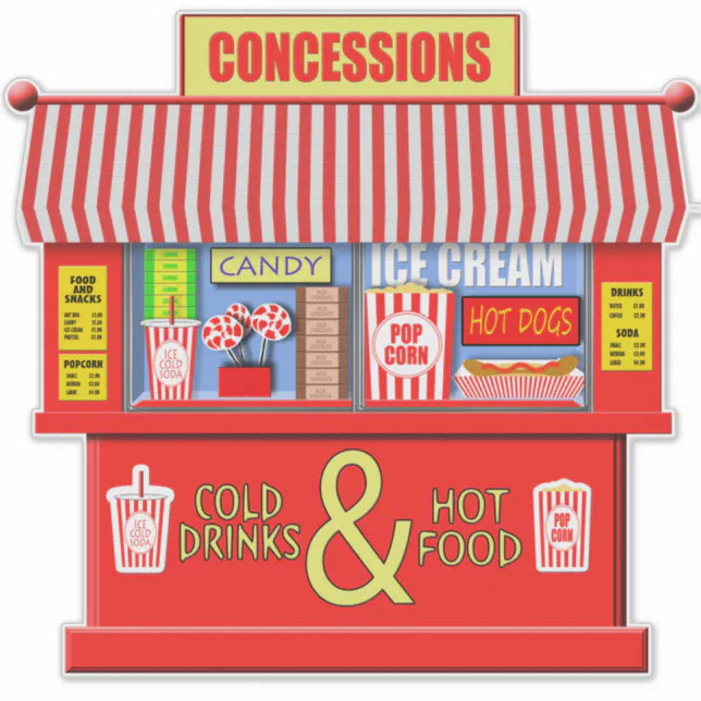 Concessions Stand Sticker | Zazzle