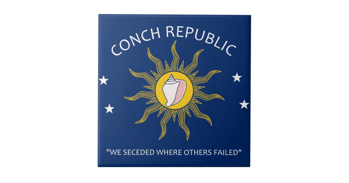 Conch Republic Flag Ceramic Tile | Zazzle