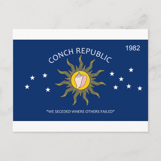 Conch Republic Flag Postcard | Zazzle.com