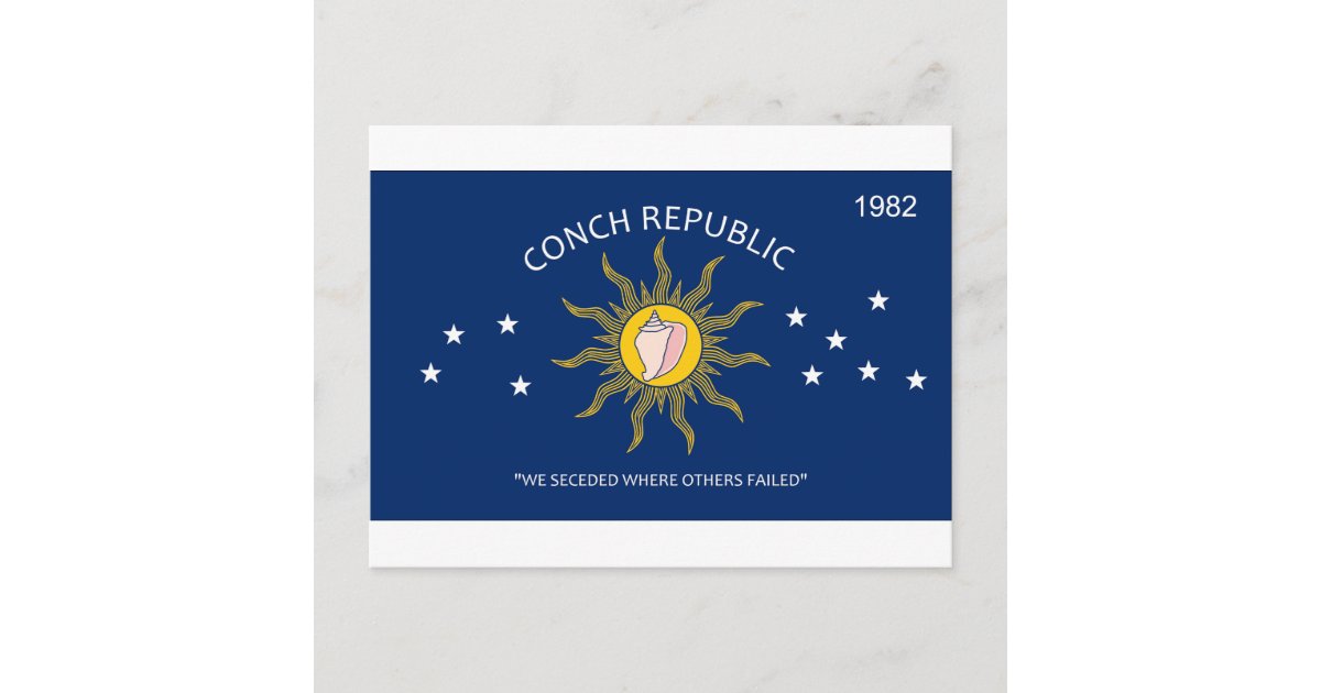 Conch Republic Flag Postcard | Zazzle