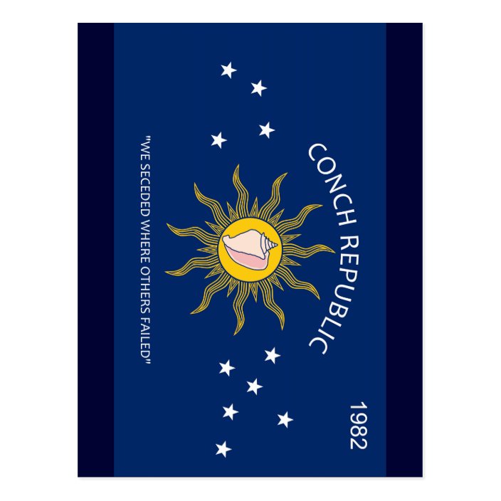 Conch Republic Flag Postcard | Zazzle.com