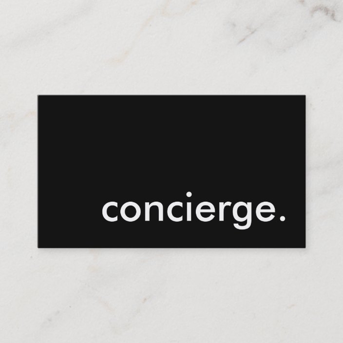 concierge. business card | Zazzle.com