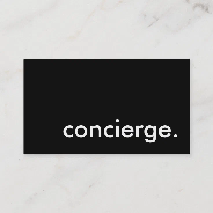 concierge. business card | Zazzle