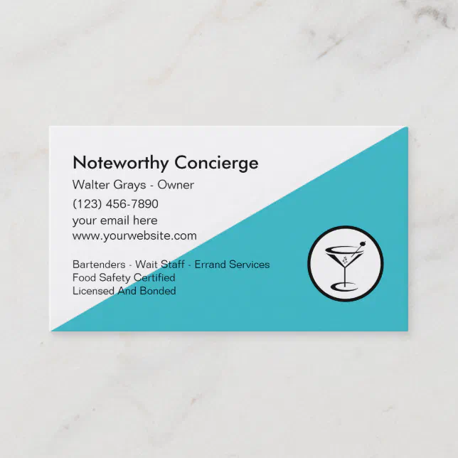Concierge Business Cards | Zazzle