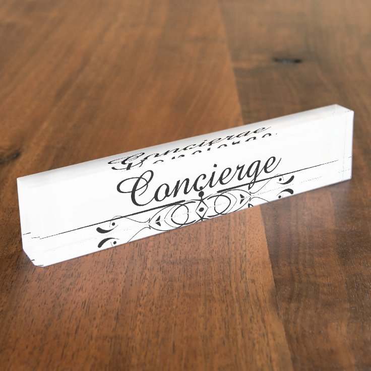 Concierge Desk Name Plate | Zazzle
