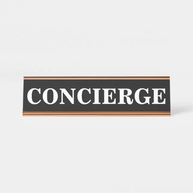 Concierge Sign Desk Plate | Zazzle