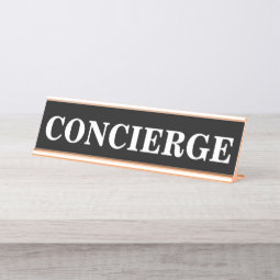 Concierge Sign Desk Plate | Zazzle