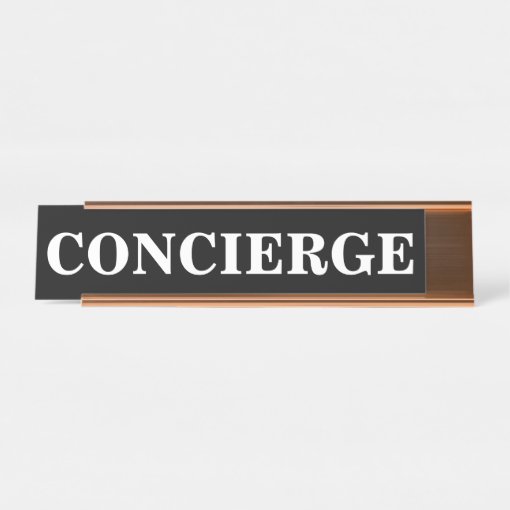Concierge Sign Desk Plate | Zazzle