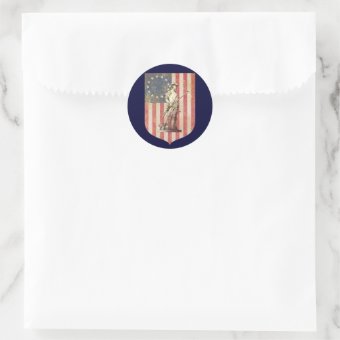 Concord Minuteman Classic Round Sticker | Zazzle