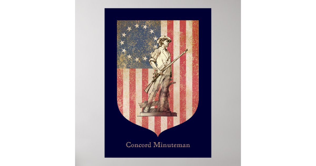 Concord Minuteman Poster | Zazzle