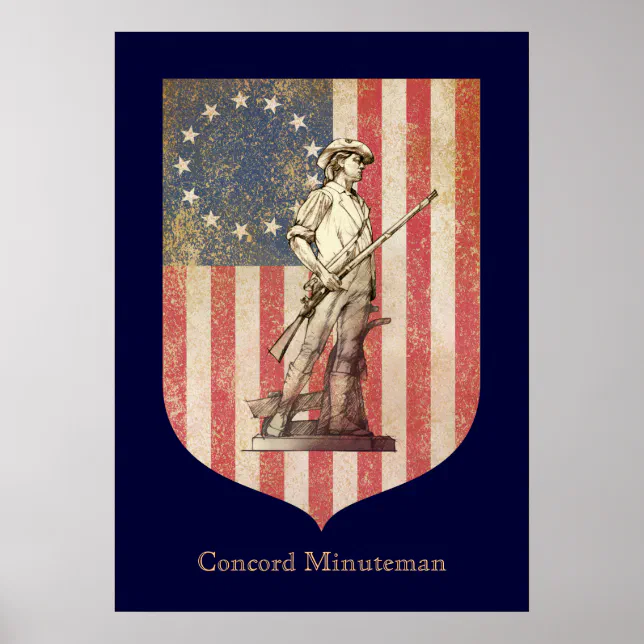 Concord Minuteman Poster | Zazzle