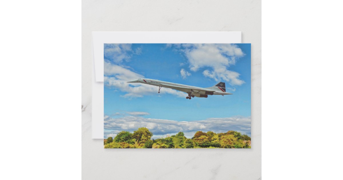 Concorde on Finals Invitation card | Zazzle