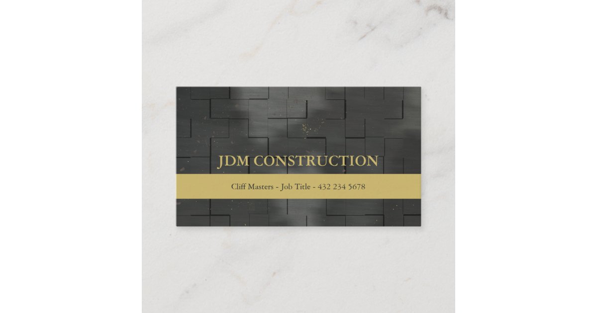 Concrete Bricks | Construction Business Card | Zazzle