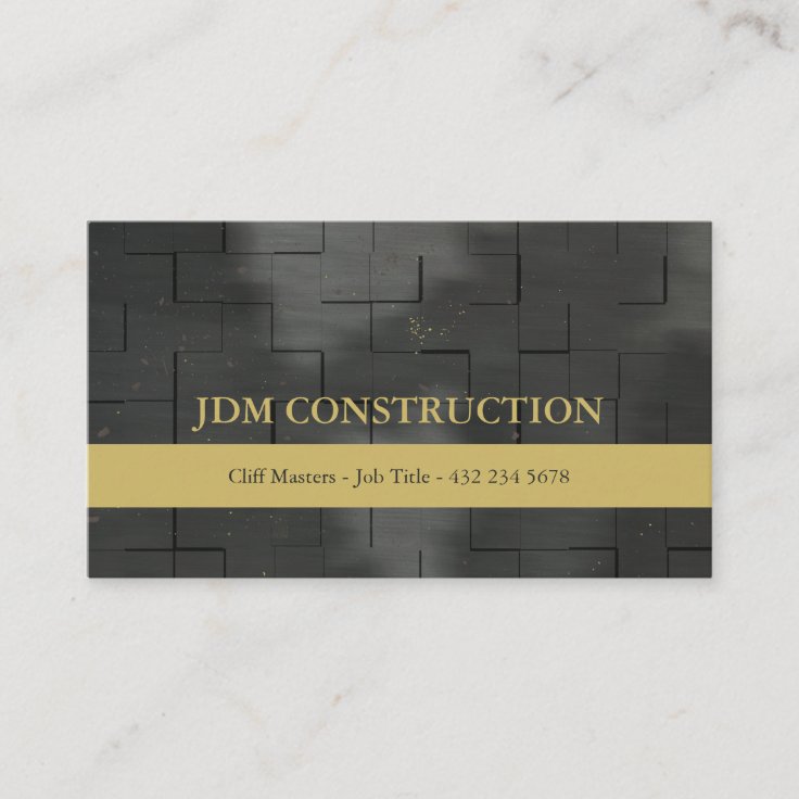 Concrete Bricks | Construction Business Card | Zazzle