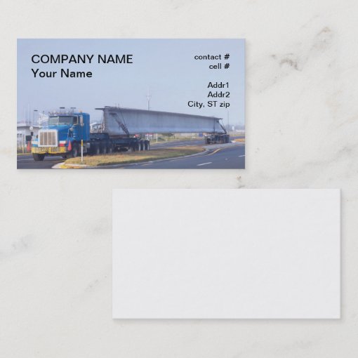 concrete bridge span transport business card | Zazzle