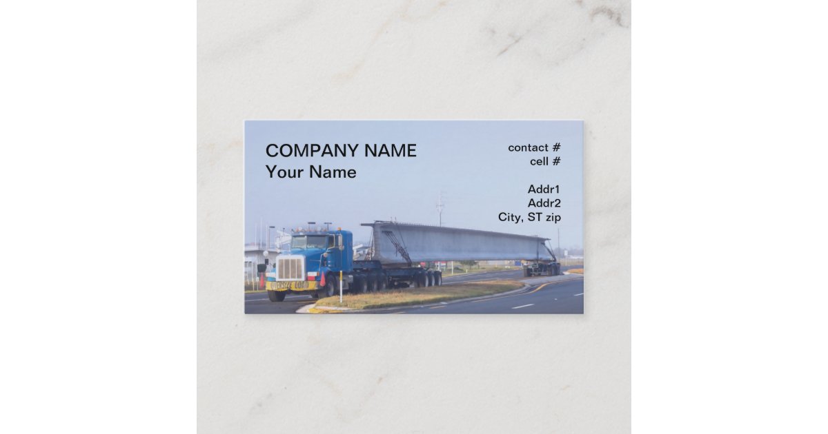 concrete bridge span transport business card | Zazzle
