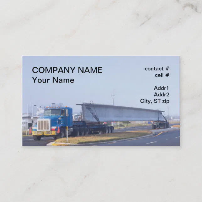 concrete bridge span transport business card | Zazzle