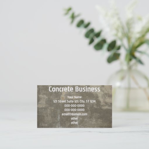 Concrete Business Card | Zazzle