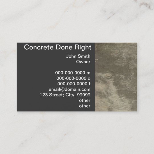 Concrete Business Card | Zazzle.com