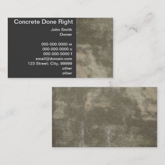 Concrete Business Card | Zazzle