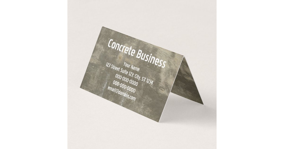 Concrete Business Card | Zazzle