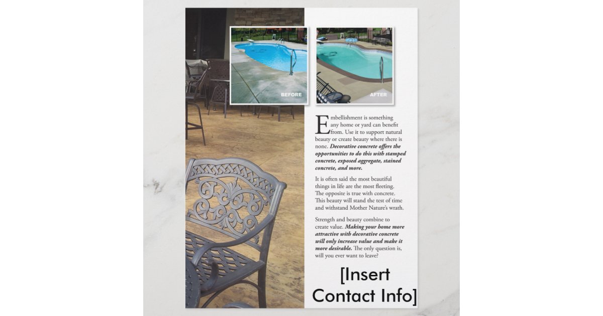 Concrete Landscaping Flyer with Brickform | Zazzle
