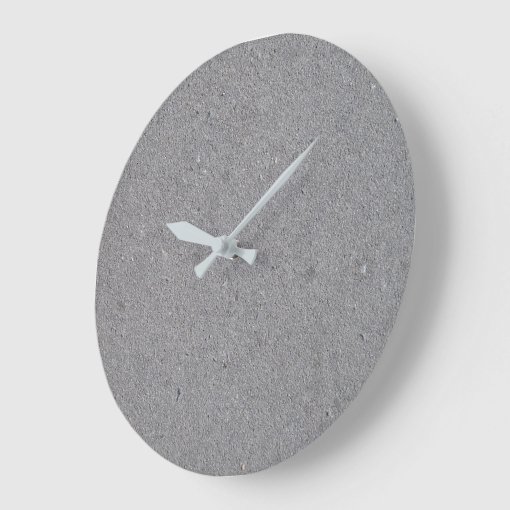 Concrete Look Round (Large) Wall Clock | Zazzle