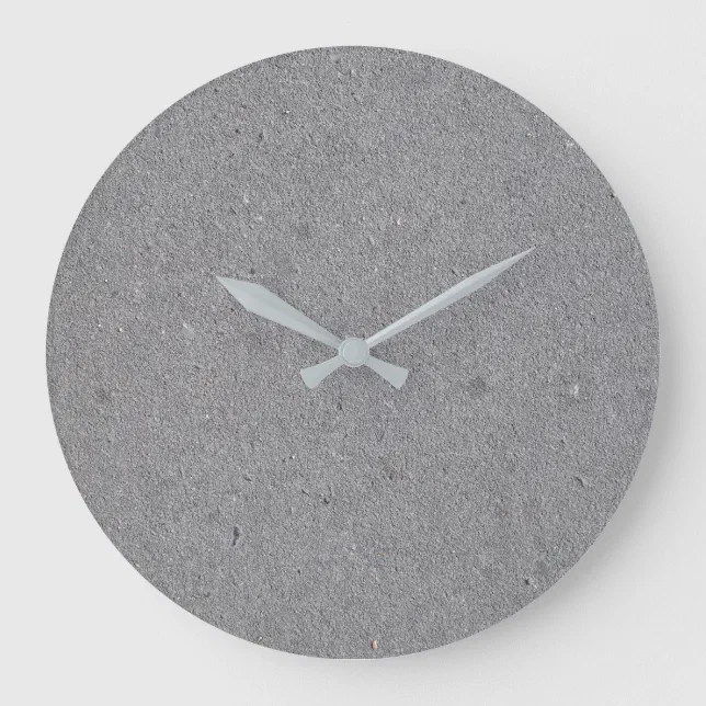 Concrete Look Round (Large) Wall Clock | Zazzle